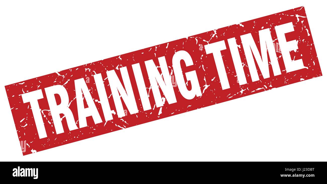 Training red grunge square hi-res stock photography and images - Alamy