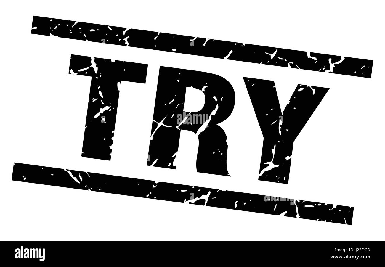 square grunge black try stamp Stock Vector Image & Art - Alamy