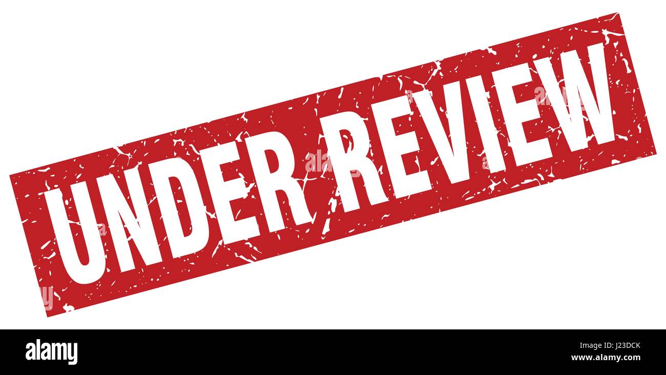square grunge red under review stamp Stock Vector Image & Art - Alamy