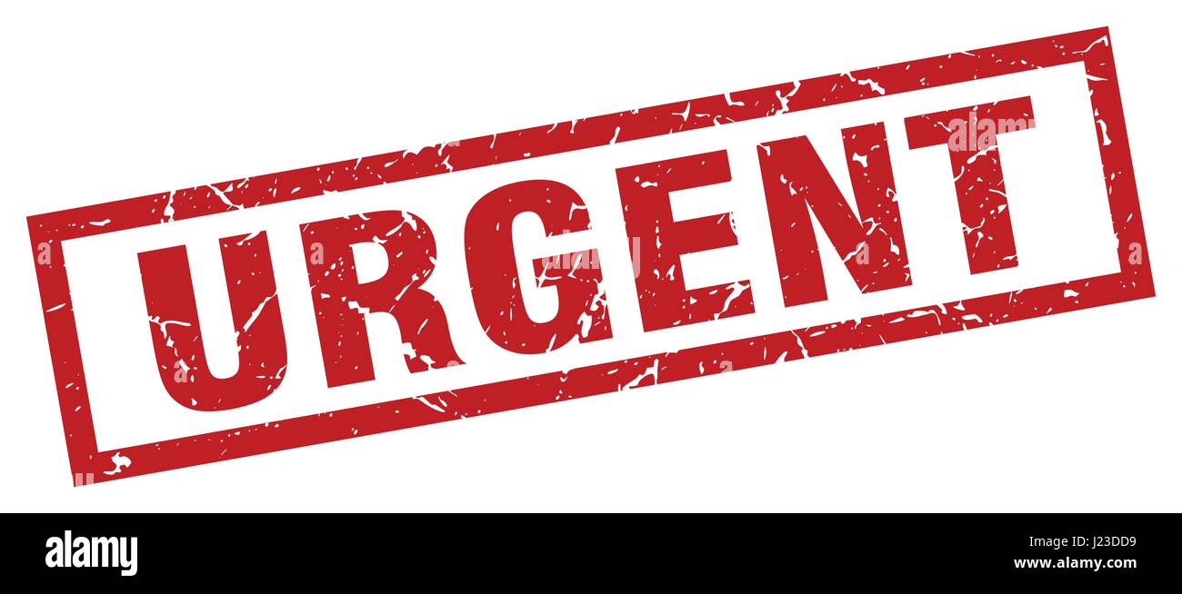 square grunge red urgent stamp Stock Vector Image & Art - Alamy