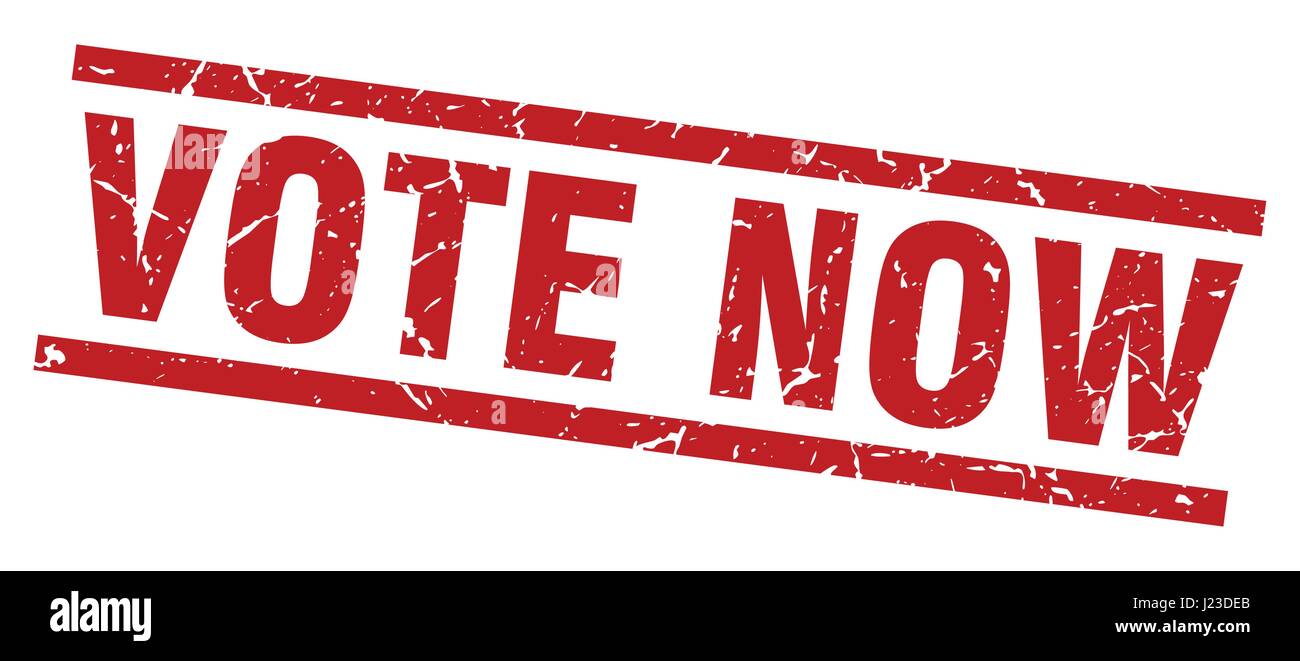 square grunge red vote now stamp Stock Vector Image & Art - Alamy