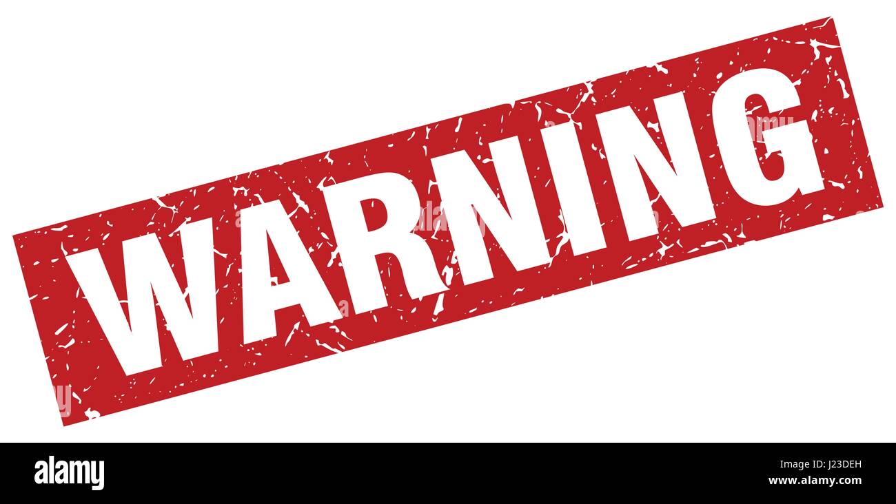 square grunge red warning stamp Stock Vector Image & Art - Alamy