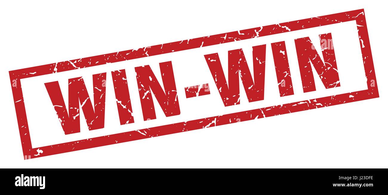 square grunge red win-win stamp Stock Vector Image & Art - Alamy