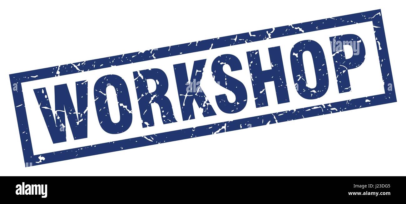 square grunge blue workshop stamp Stock Vector Image & Art - Alamy