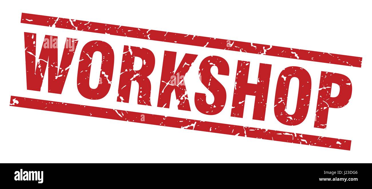 square grunge red workshop stamp Stock Vector Image & Art - Alamy