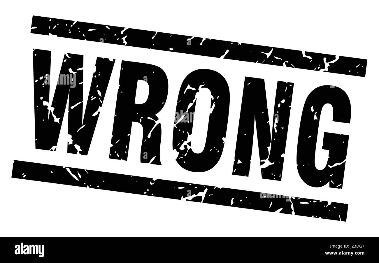 square grunge black wrong stamp Stock Vector Image & Art - Alamy