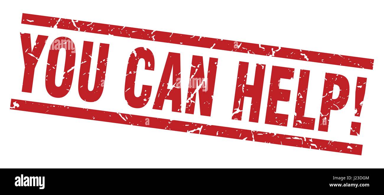 square grunge red you can help stamp Stock Vector Image & Art - Alamy