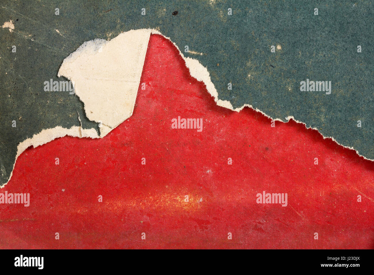 Detail of an aged book cover with yellowed cutting edge as vintage ...