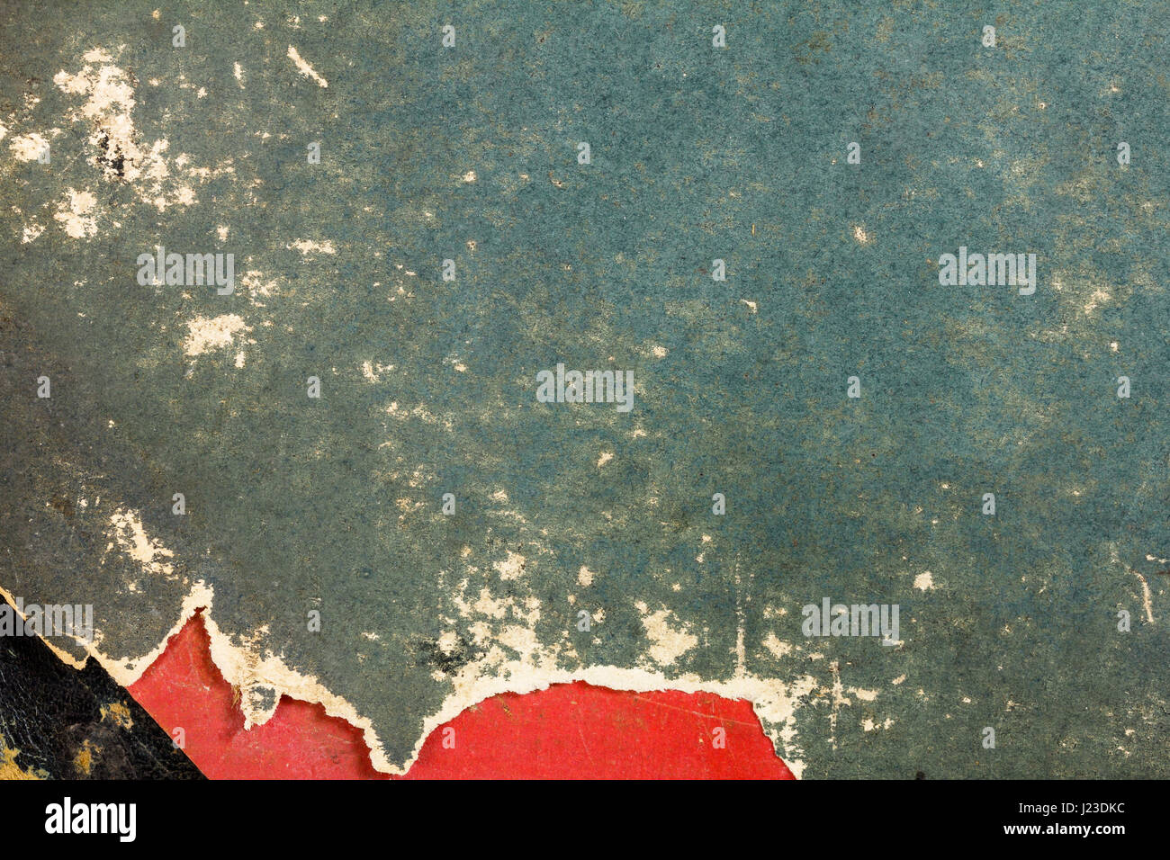 Detail of an aged book cover with yellowed cutting edge as vintage ...