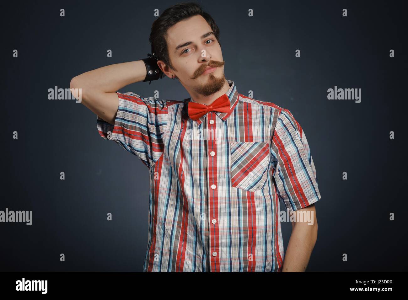 Portrait of bearded hipster Stock Photo - Alamy