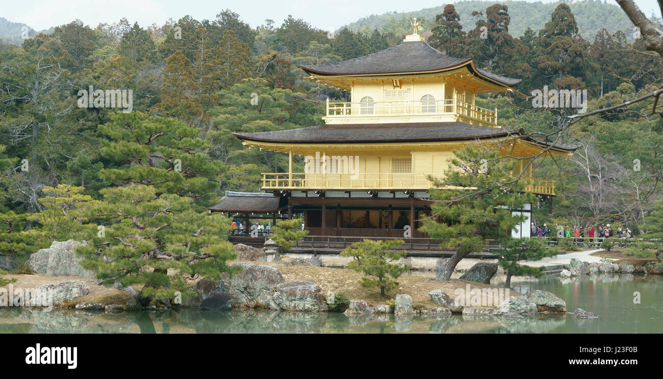 the golden pavilion (kinkaku-ji) in kyoto japan Stock Photo - Alamy
