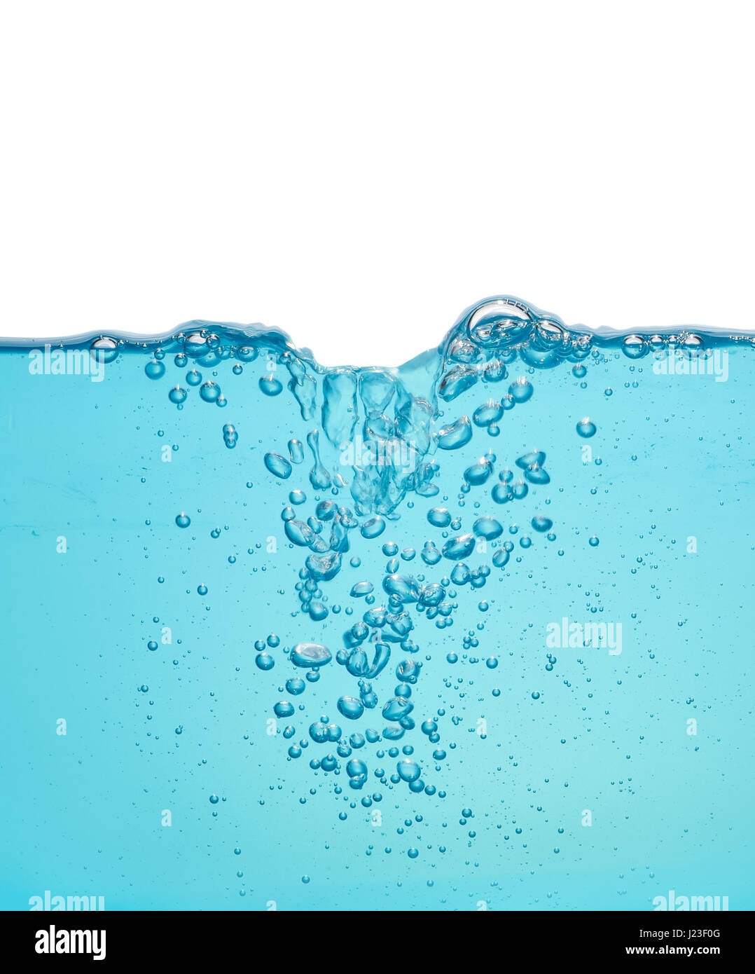 Flowing water with bubbles isolated Stock Photo - Alamy