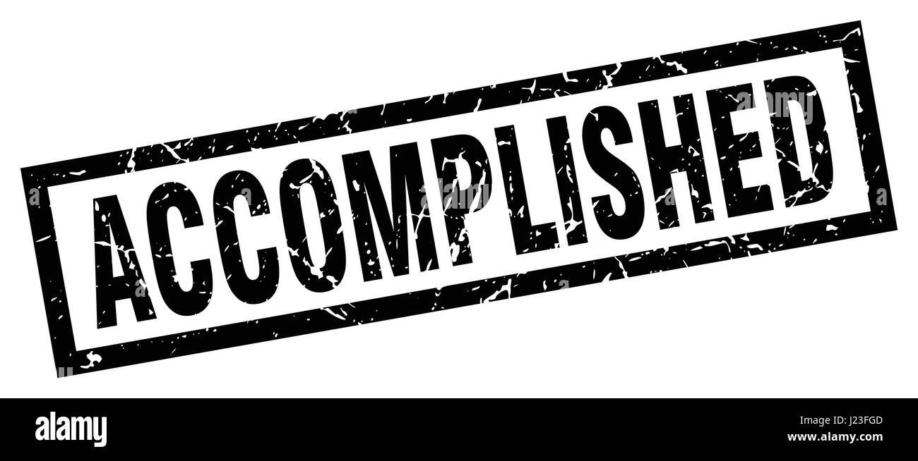 Accomplished stamp Black and White Stock Photos & Images - Alamy