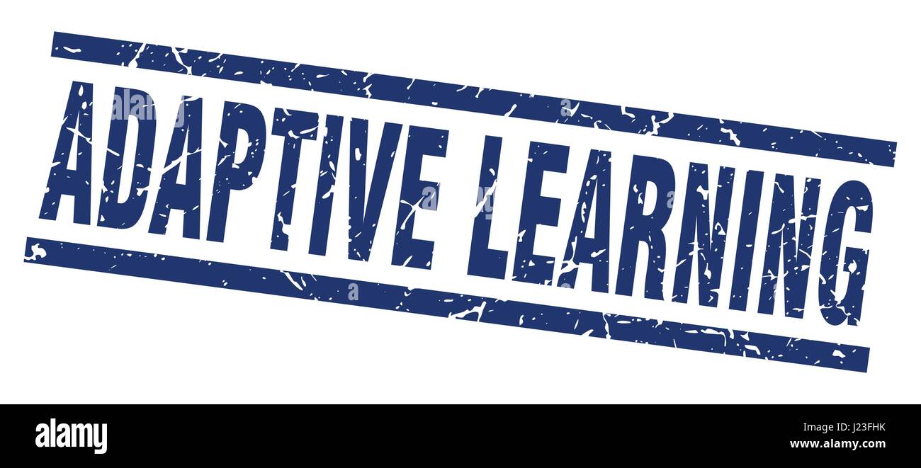 square grunge blue adaptive learning stamp Stock Vector Image & Art - Alamy