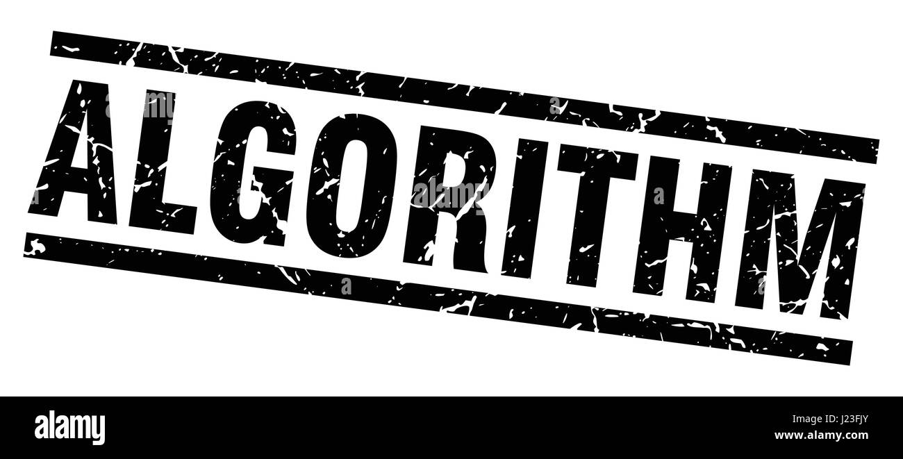 square grunge black algorithm stamp Stock Vector Image & Art - Alamy