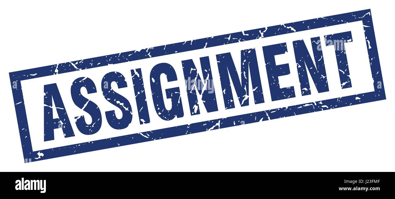 square grunge blue assignment stamp Stock Vector Image & Art - Alamy