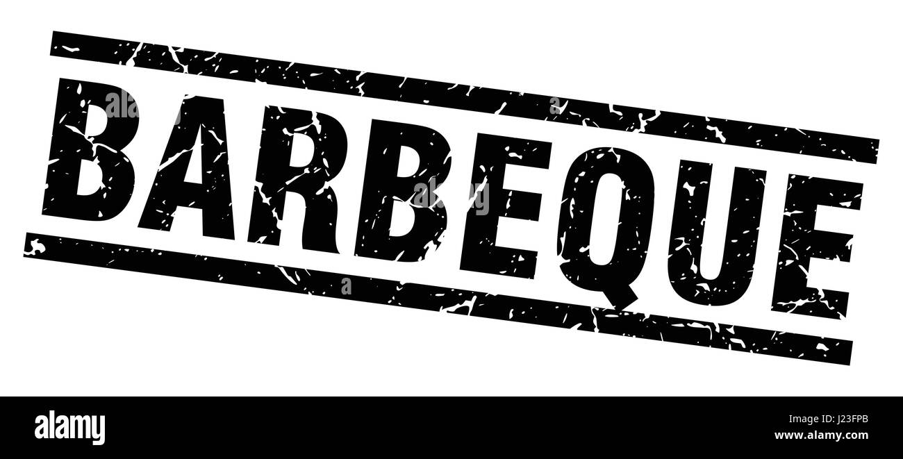 square grunge black barbeque stamp Stock Vector Image & Art - Alamy