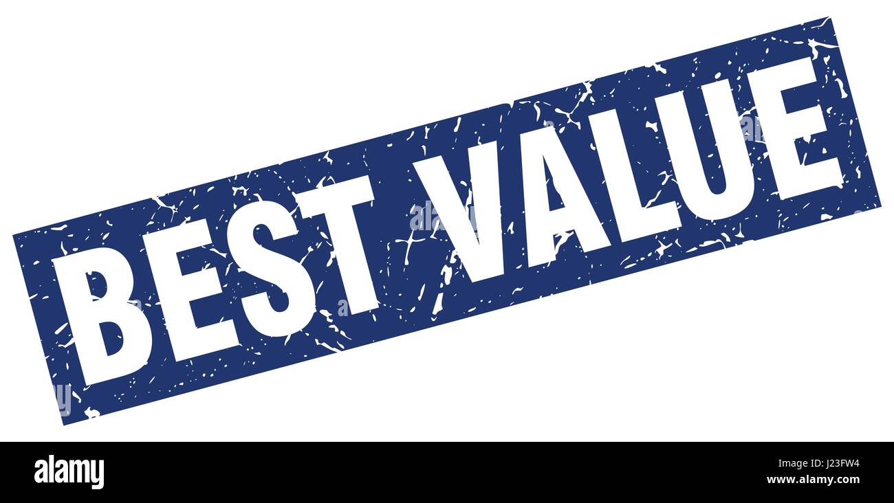 square grunge blue best value stamp Stock Vector Image & Art - Alamy