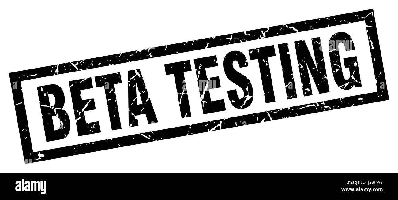 Beta testing stamp Black and White Stock Photos & Images - Alamy