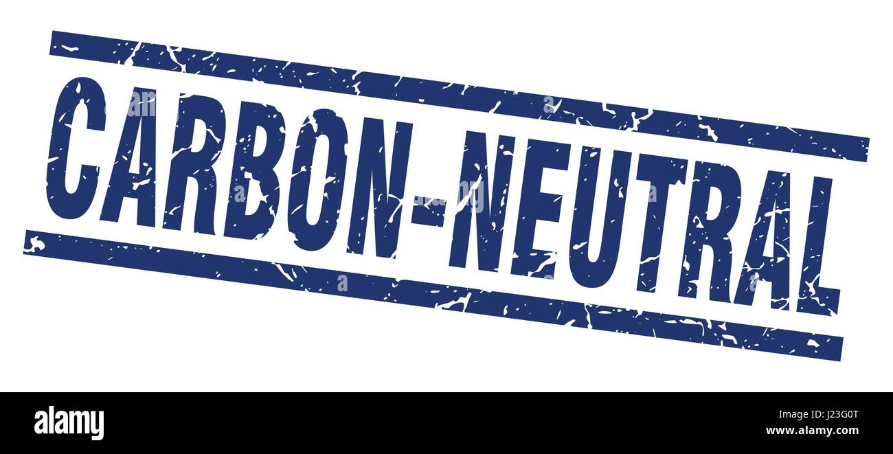 square grunge blue carbon-neutral stamp Stock Vector Image & Art - Alamy