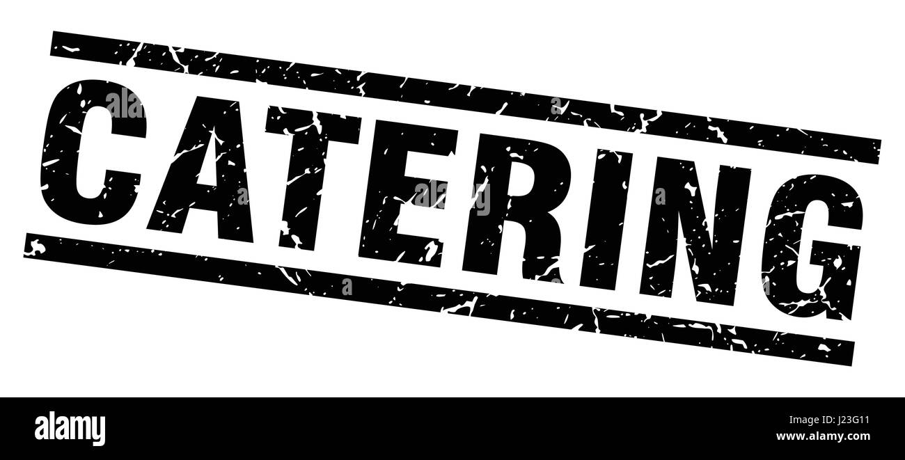 Catering stamp sign seal Black and White Stock Photos & Images - Alamy