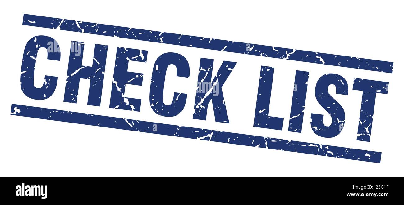 Check list square stamp hi-res stock photography and images - Alamy