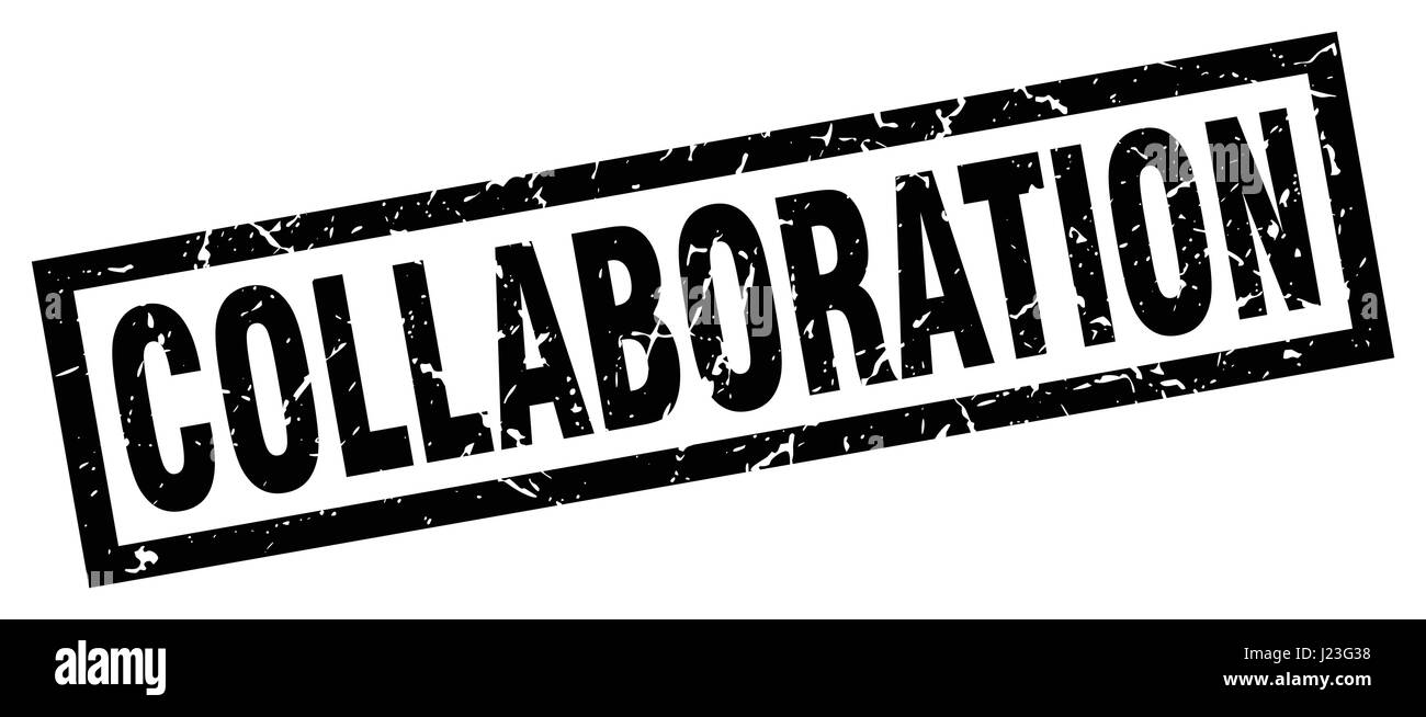 square grunge black collaboration stamp Stock Vector Image & Art - Alamy