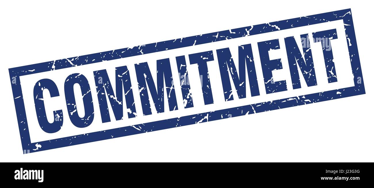 square grunge blue commitment stamp Stock Vector Image & Art - Alamy