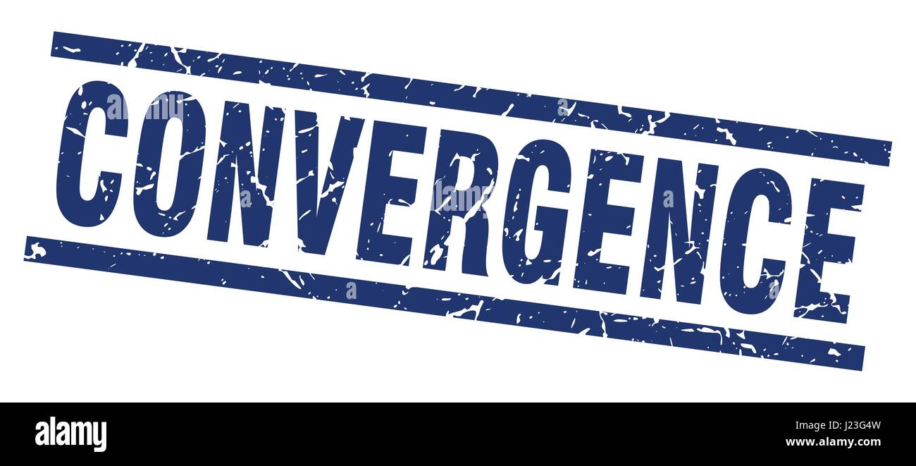 square grunge blue convergence stamp Stock Vector Image & Art - Alamy