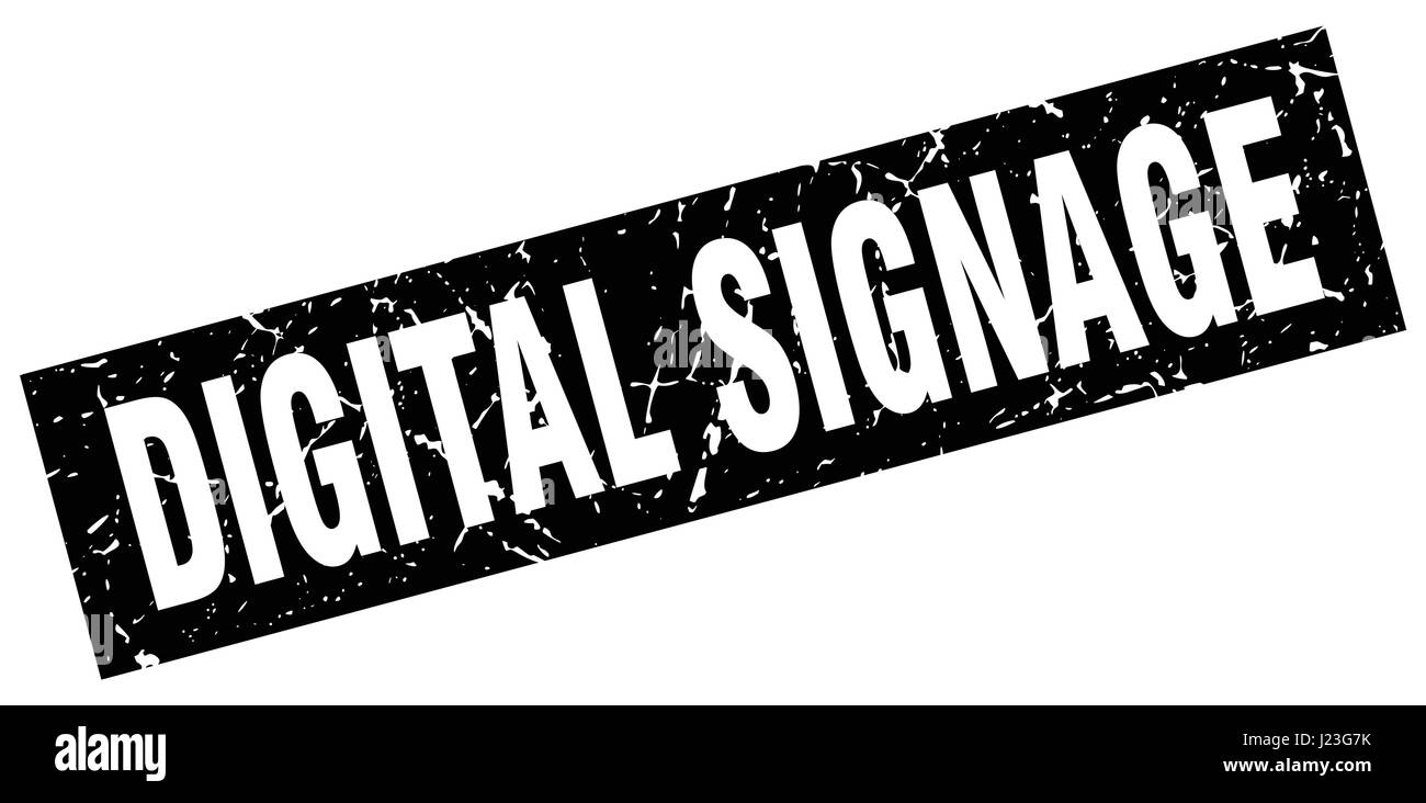 Digital signage stamp Black and White Stock Photos & Images - Alamy