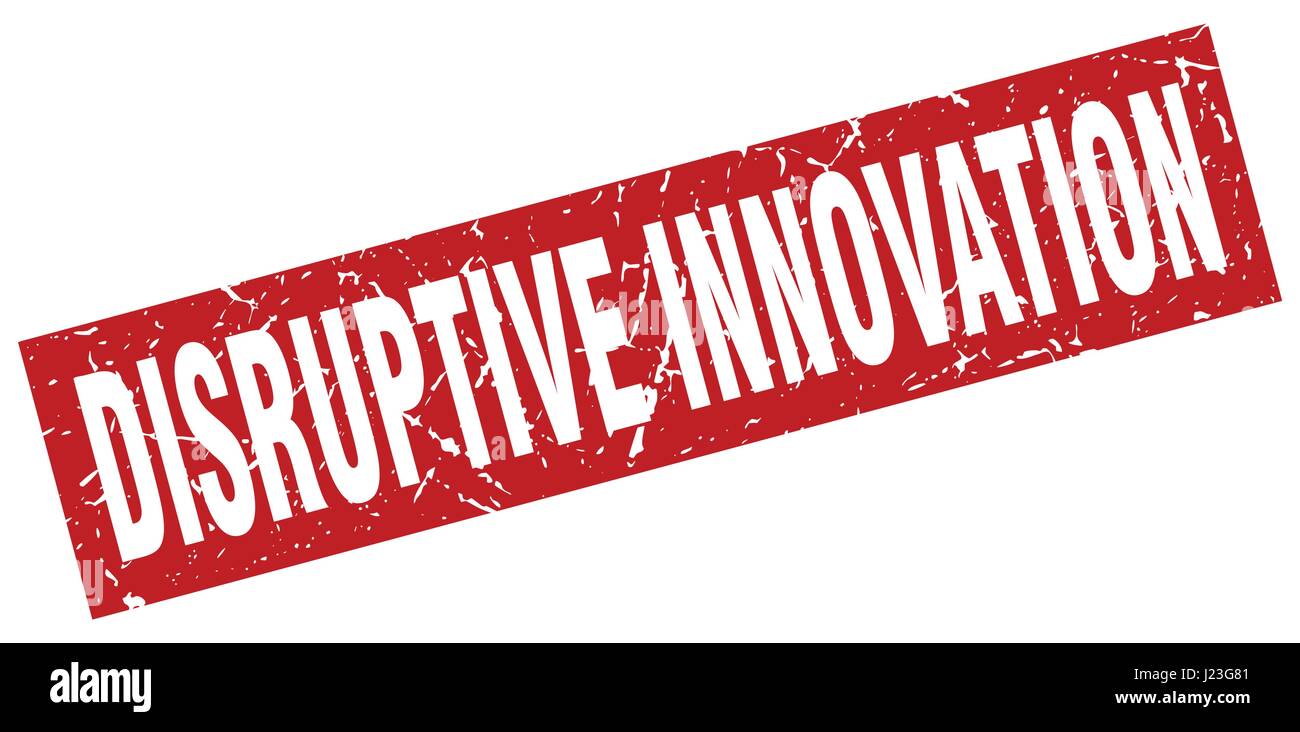 square grunge red disruptive innovation stamp Stock Vector Image & Art ...