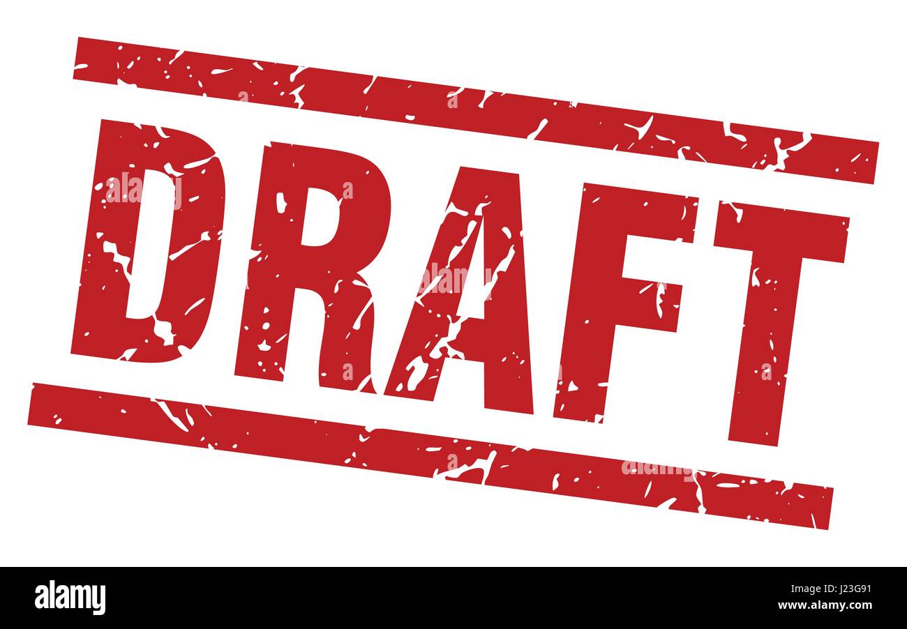 Draft red square sticker hi-res stock photography and images - Alamy