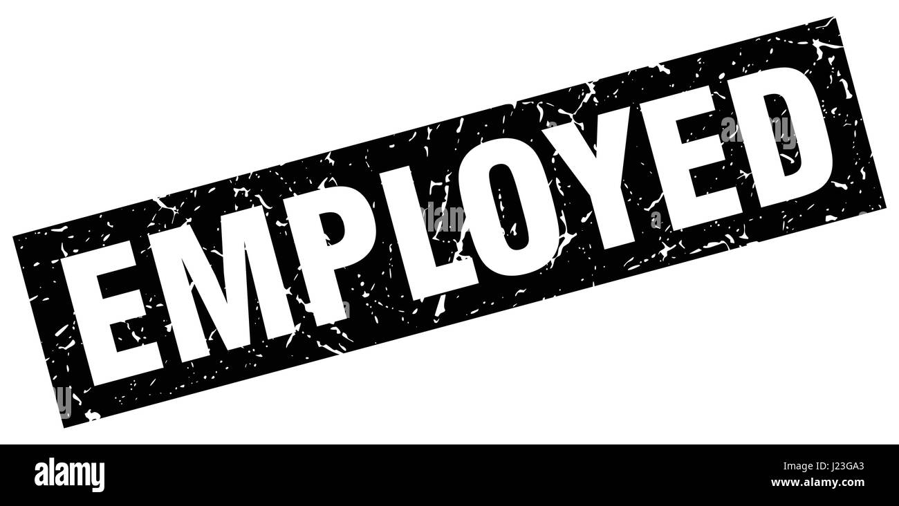 square grunge black employed stamp Stock Vector Image & Art - Alamy