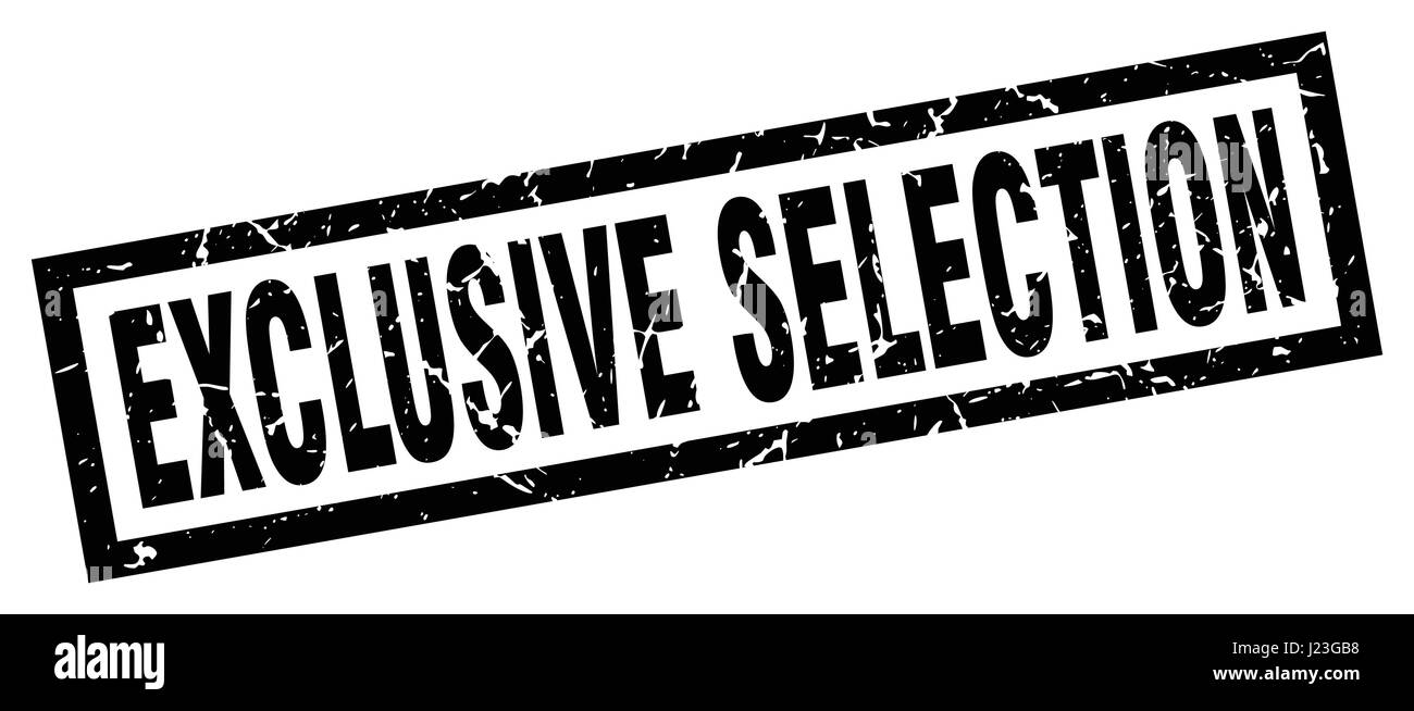 square grunge black exclusive selection stamp Stock Vector Image & Art ...