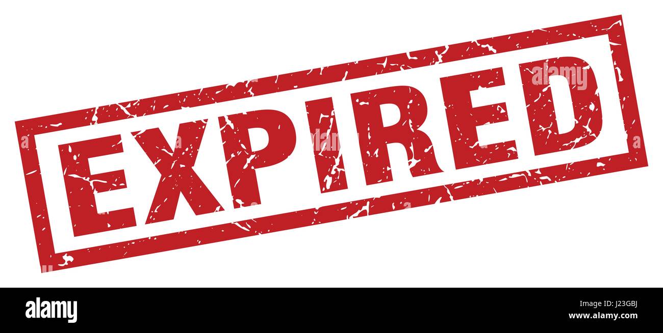 Grunge red expired square Stock Vector Images - Alamy