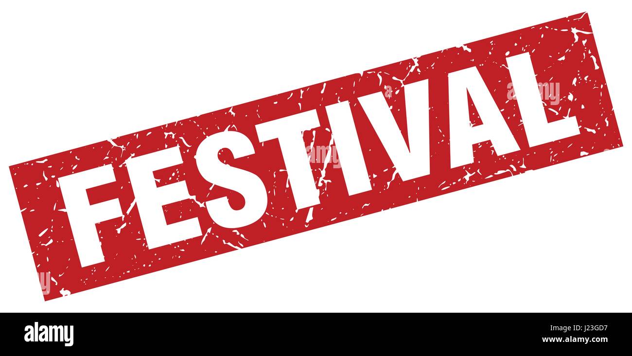 square grunge red festival stamp Stock Vector Image & Art - Alamy