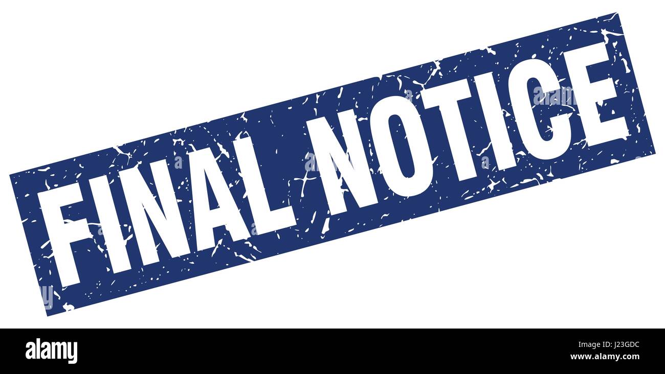 Final notice banner template hi-res stock photography and images - Alamy
