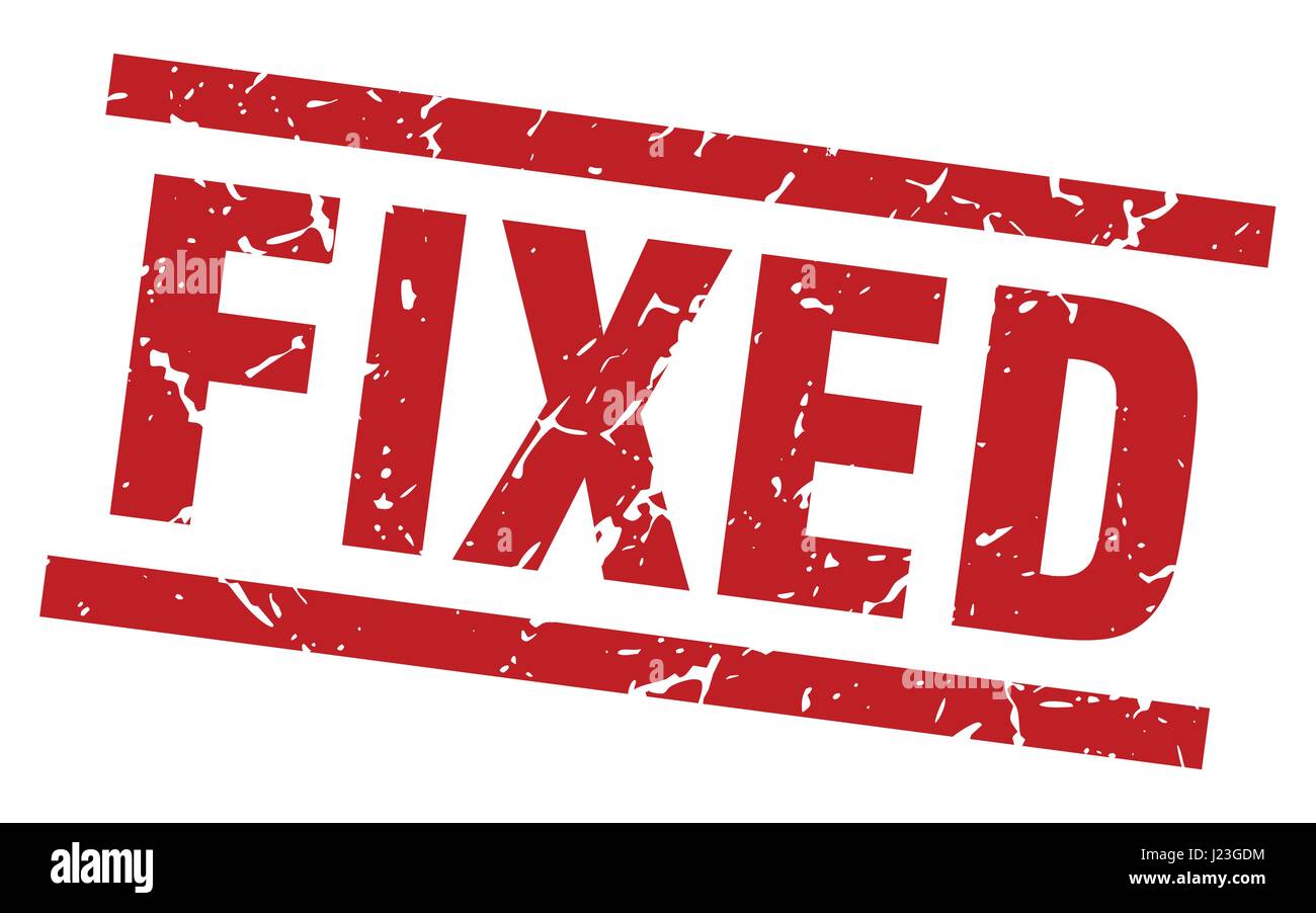 square grunge red fixed stamp Stock Vector Image & Art - Alamy