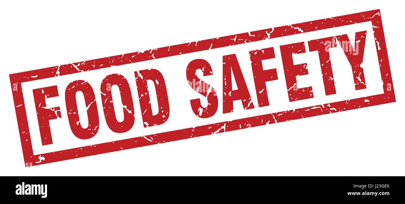 square grunge red food safety stamp Stock Vector Image & Art - Alamy