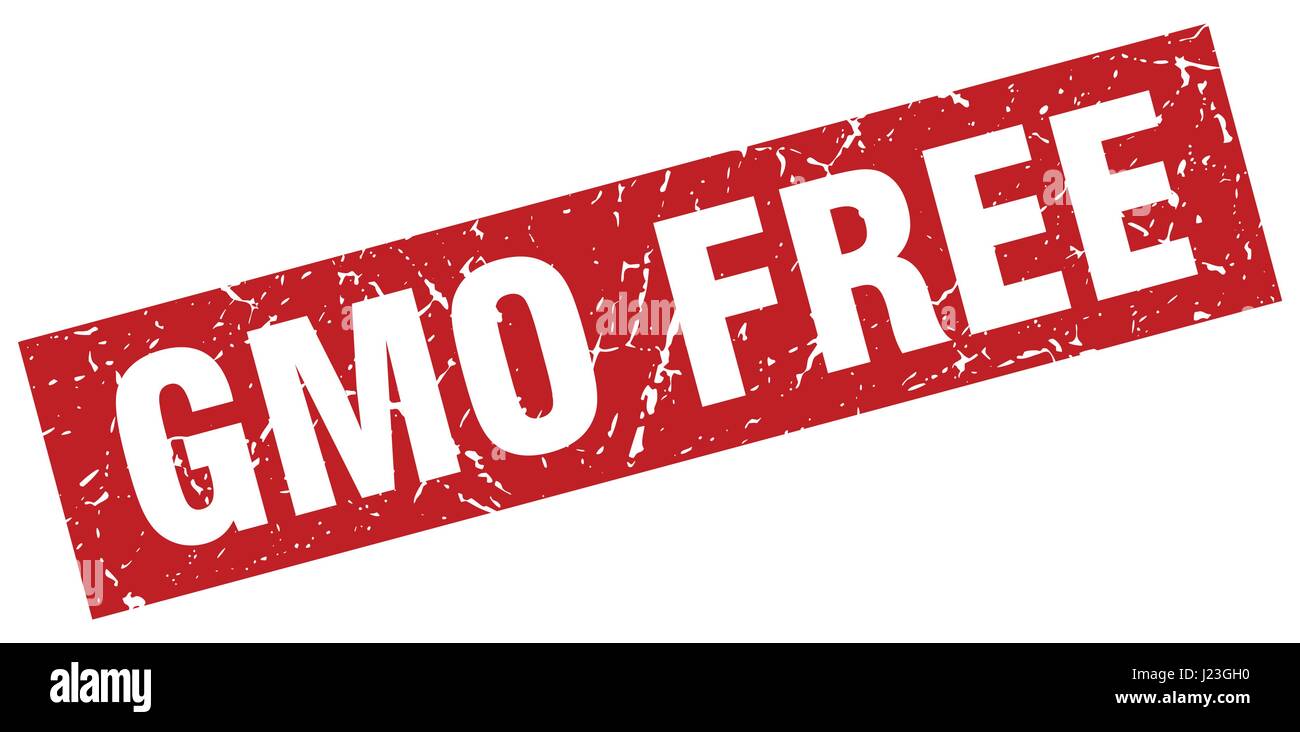 square grunge red gmo free stamp Stock Vector Image & Art - Alamy