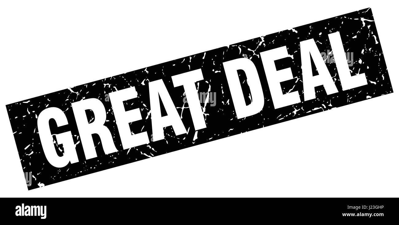 square grunge black great deal stamp Stock Vector Image & Art - Alamy
