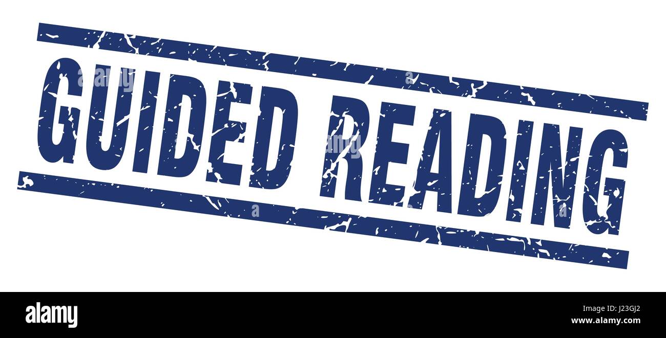 square grunge blue guided reading stamp Stock Vector Image & Art - Alamy