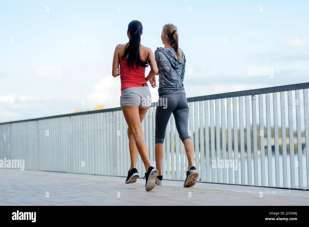 Jogging together river hi-res stock photography and images - Alamy