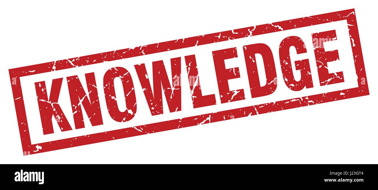 square grunge red knowledge stamp Stock Vector Image & Art - Alamy