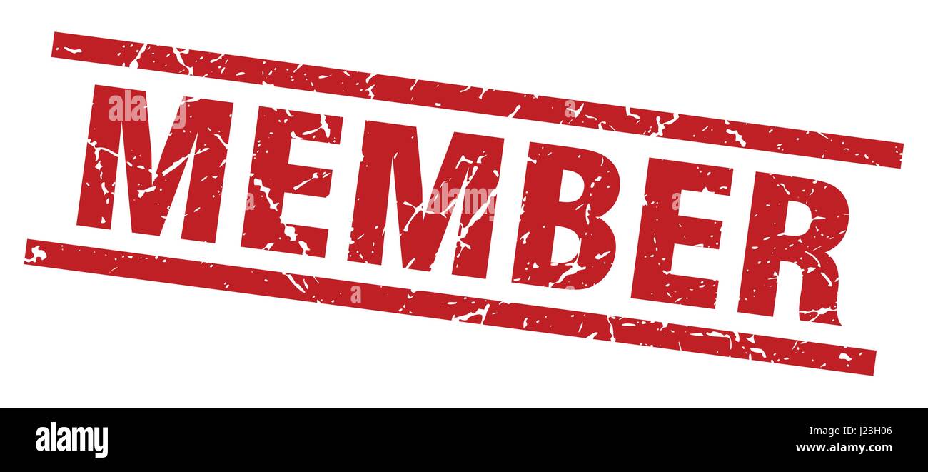 square grunge red member stamp Stock Vector Image & Art - Alamy