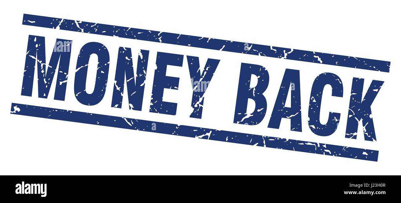 square grunge blue money back stamp Stock Vector Image & Art - Alamy