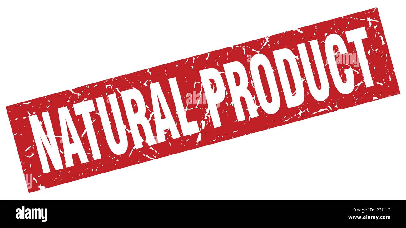 square grunge red natural product stamp Stock Vector Image & Art - Alamy