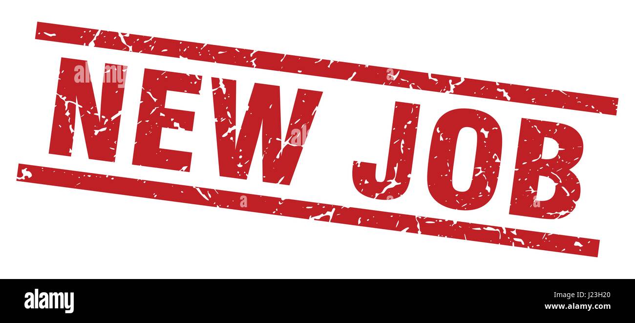 square grunge red new job stamp Stock Vector Image & Art - Alamy