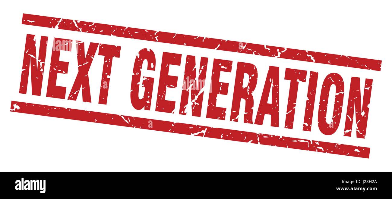 square grunge red next generation stamp Stock Vector Image & Art - Alamy