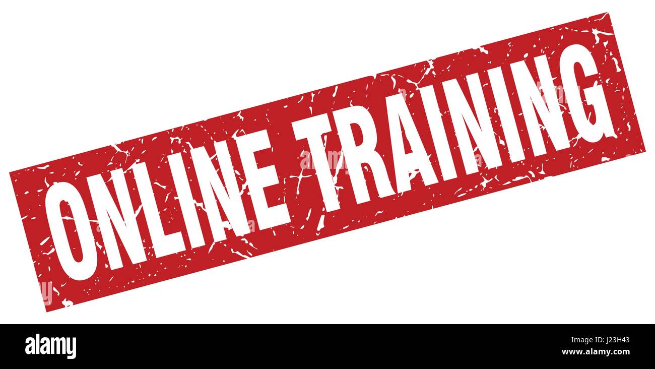 square grunge red online training stamp Stock Vector Image & Art - Alamy